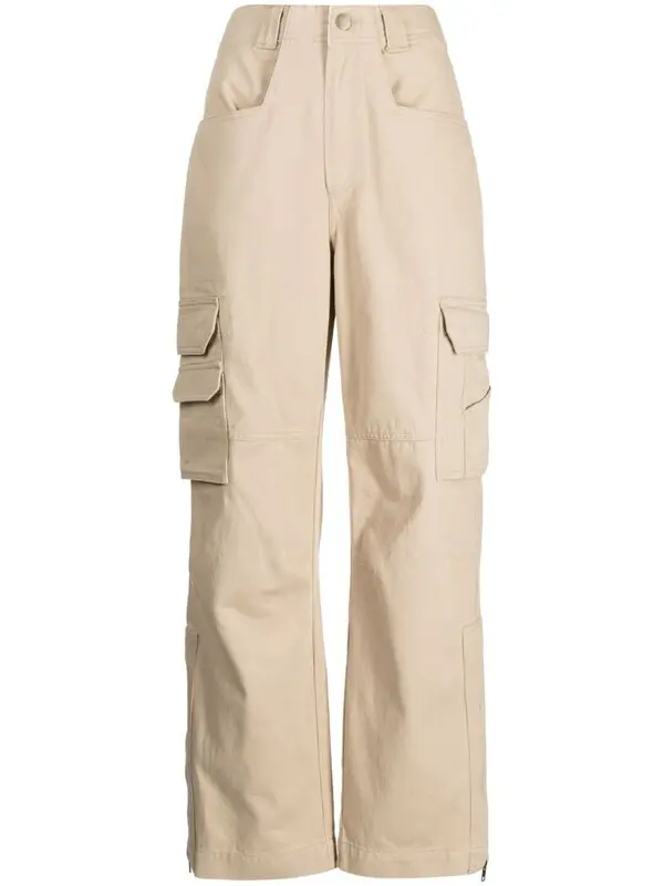 Goen.j Wide-leg Cargo Pants - Neutrals
