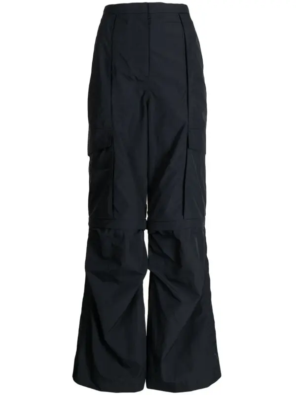 Goen.j Detachable-panel Wide-leg Cargo Trousers - Blue