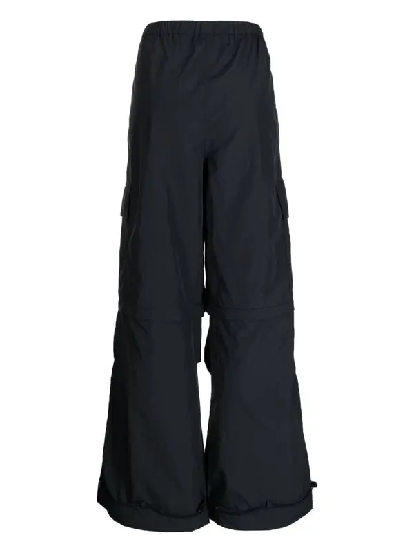 Goen.j Detachable-panel Wide-leg Cargo Trousers - Blue