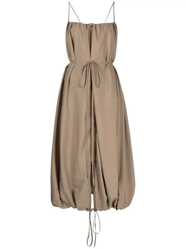 Goen.j Zip-embellished Taffeta Dress