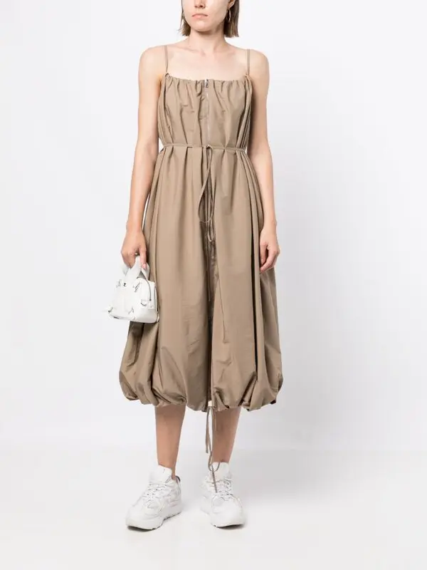 Goen.j Zip-embellished Taffeta Dress