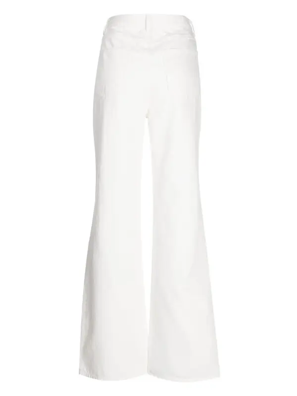 Goen.j Ripped High-rise Straight-leg Jeans - White