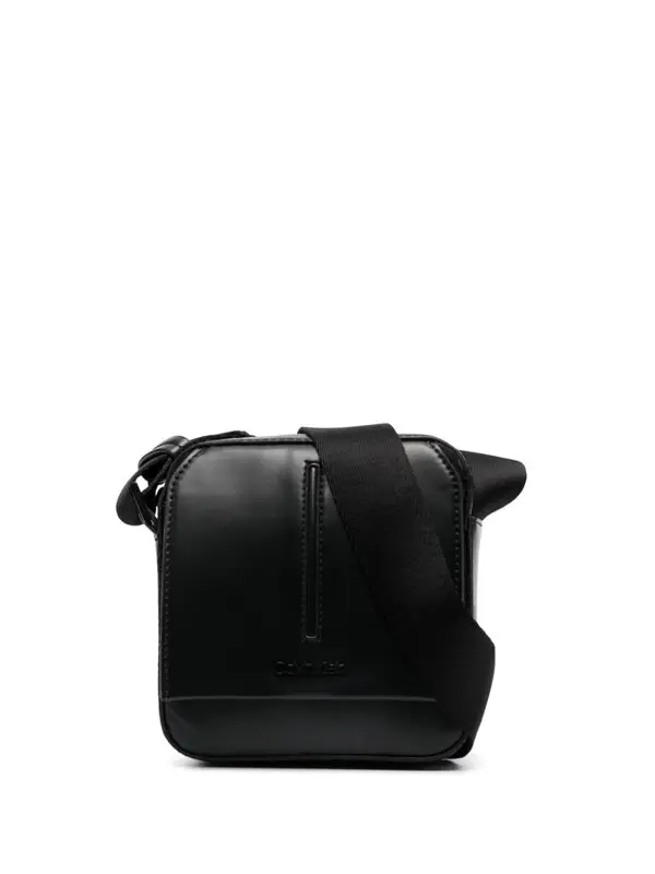 Calvin Klein Embossed Logo Messenger Bag - Black
