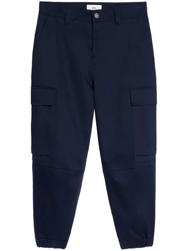 AMI Paris Straight-leg Cargo Pants - Blue