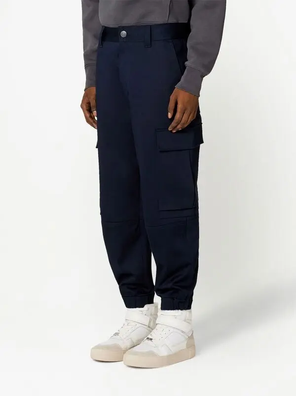 AMI Paris Straight-leg Cargo Pants - Blue