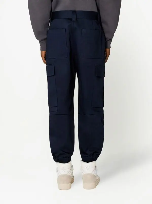 AMI Paris Straight-leg Cargo Pants - Blue