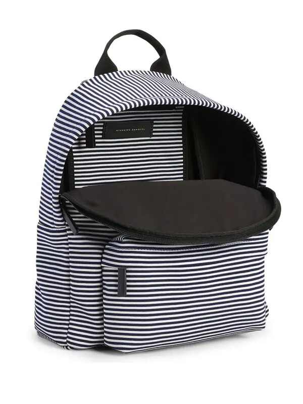 GIUSEPPE ZANOTTI Logo-print Striped Backpack