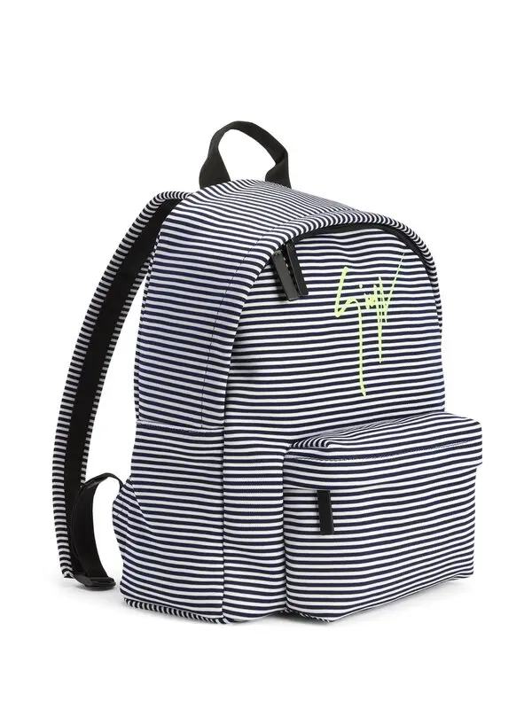 GIUSEPPE ZANOTTI Logo-print Striped Backpack