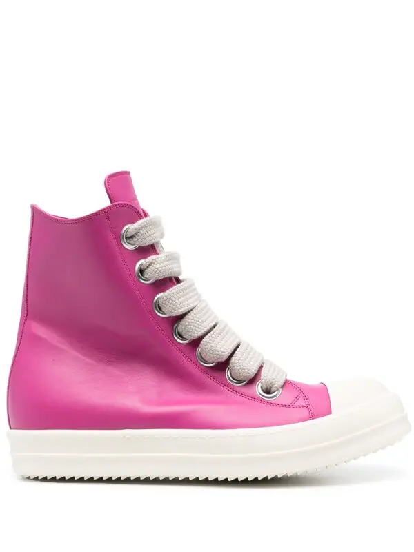 Rick Owens Hi-top Leather Sneakers