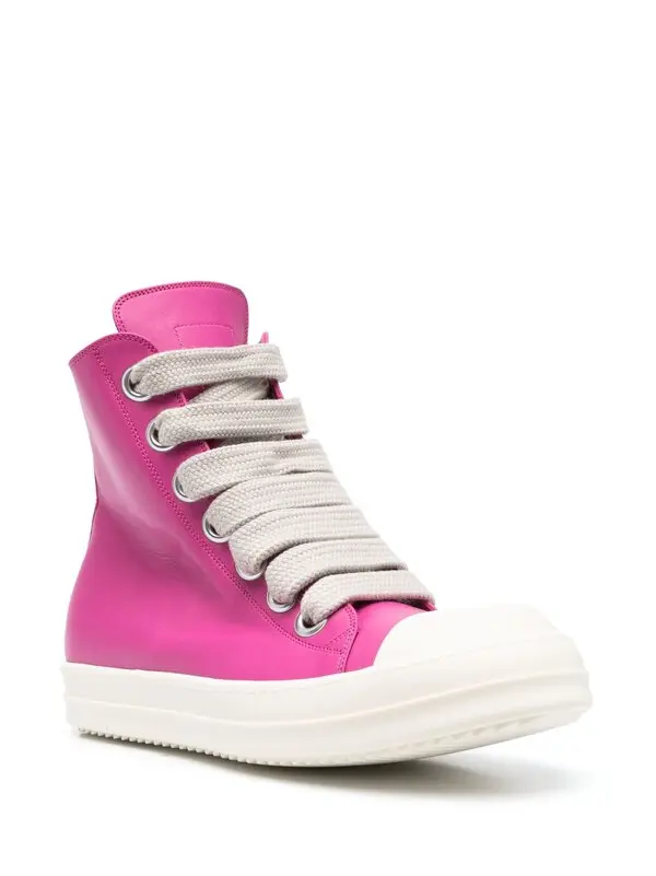 Rick Owens Hi-top Leather Sneakers