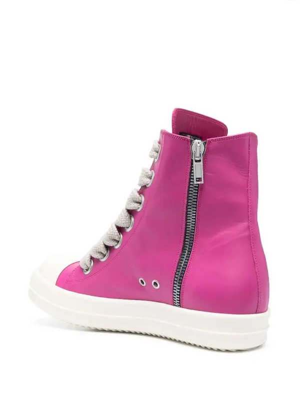 Rick Owens Hi-top Leather Sneakers