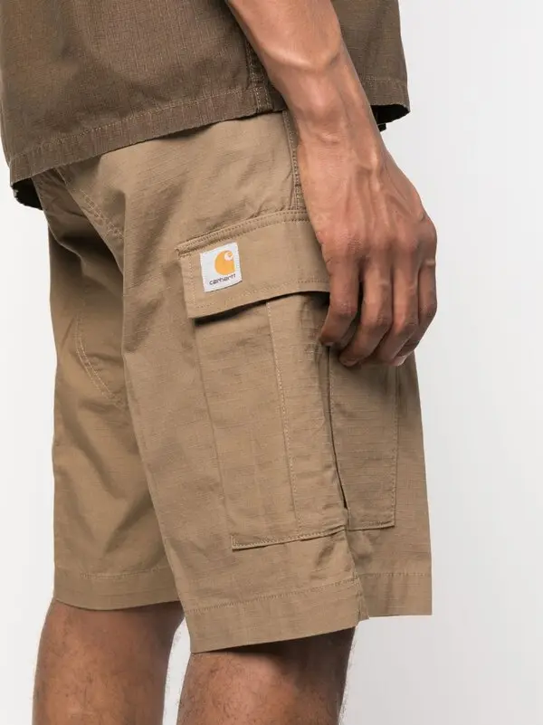 Carhartt Work In Progress Logo-patch Cargo Shorts - Neutrals