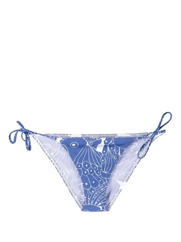 ERES Gerardo Bird-print Bikini Bottoms - Blue