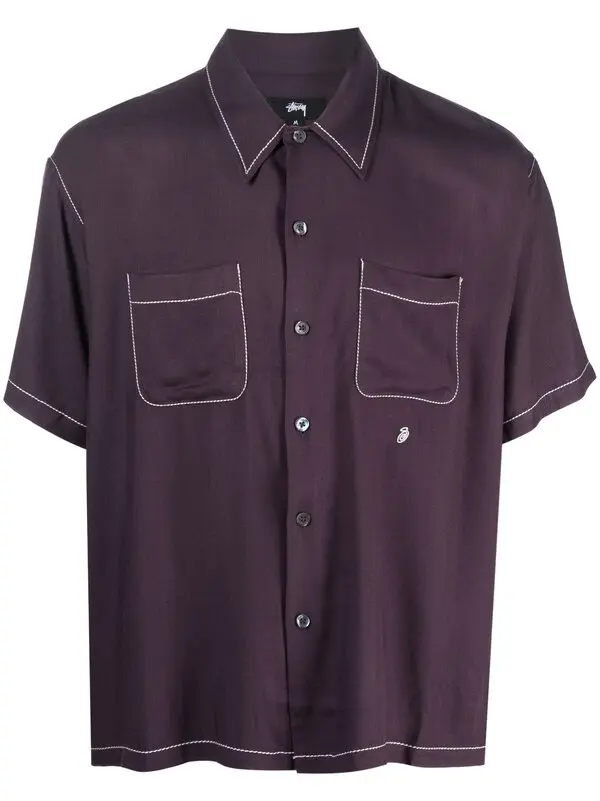 トップス stussy stussy CONTRASTPICK STITCHEDSHIRT CONTRAST PICK STITCHED SHIRT PEACH | Bodega