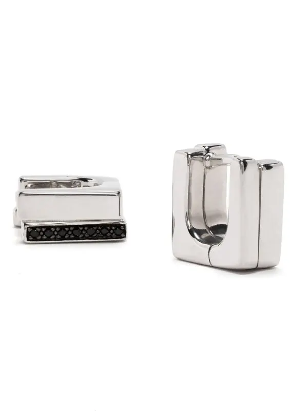 Tom Wood Sterling Step Spinel Huggie Earrings