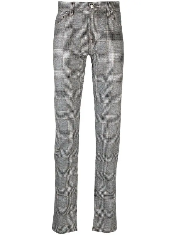 TRAMAROSSA Checked Straight-leg Trousers - Neutrals