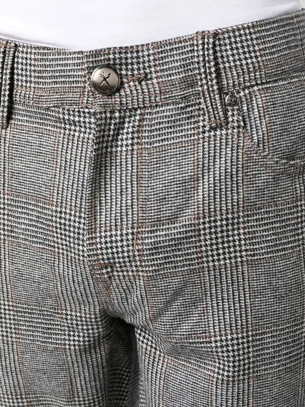 TRAMAROSSA Checked Straight-leg Trousers - Neutrals