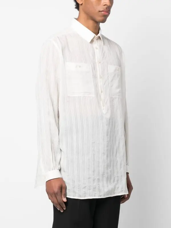 Saint Laurent Striped Classic-collar Shirt