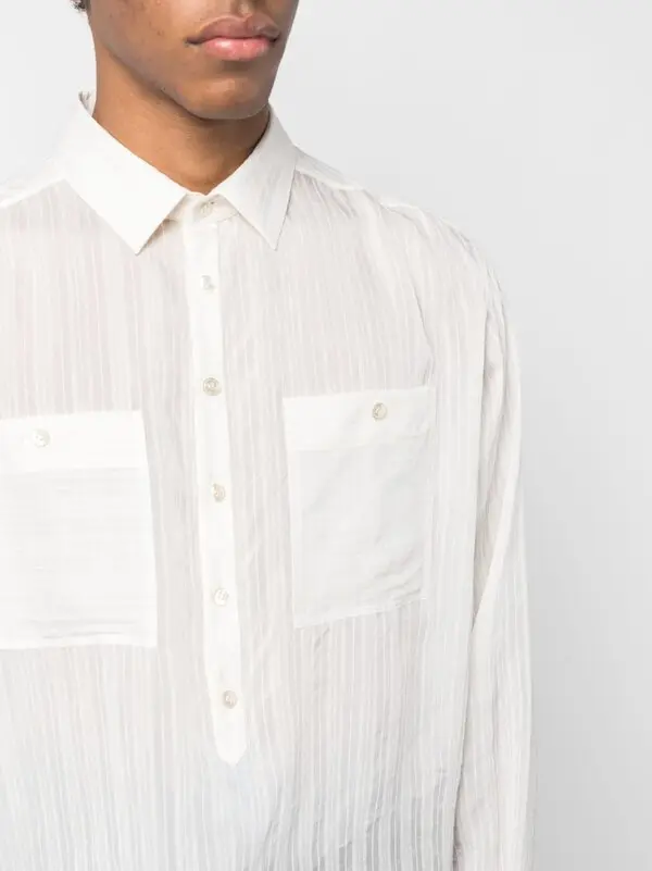 Saint Laurent Striped Classic-collar Shirt