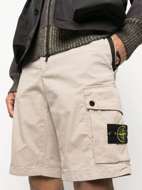 Stone Island Compass-patch Cargo Shorts