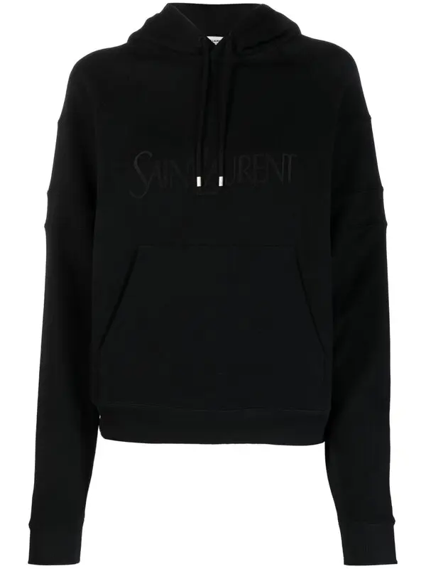 Saint Laurent Embroidered-logo Hoodie