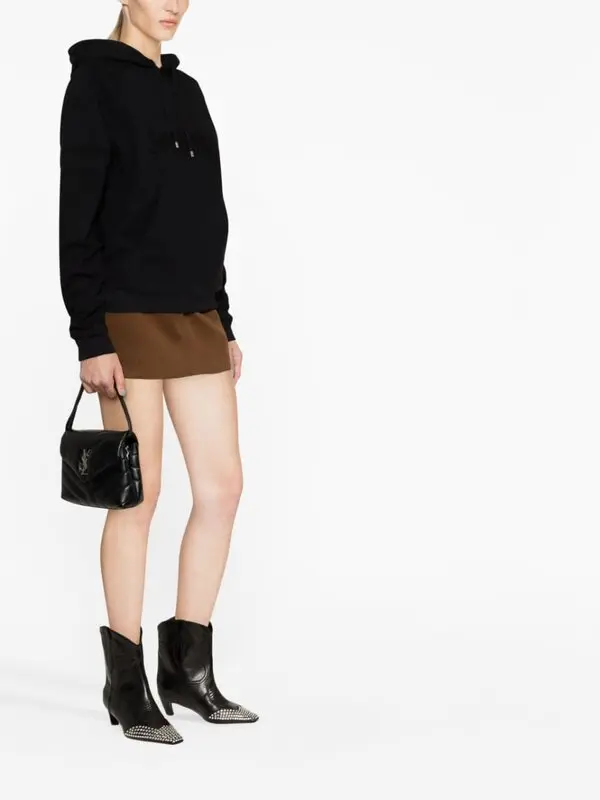 Saint Laurent Embroidered-logo Hoodie
