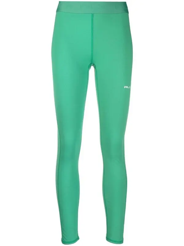 Rlx Ralph Lauren Logo-waist Cropped Leggings