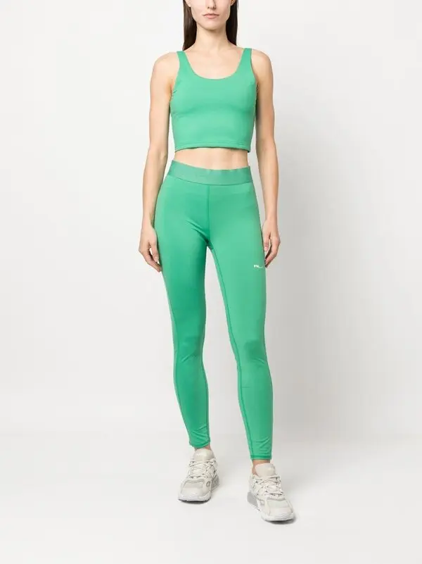 Rlx Ralph Lauren Logo-waist Cropped Leggings