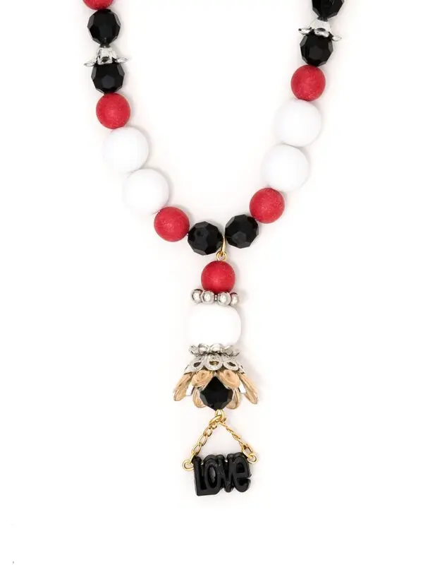 AMIR SLAMA Charm-detail Beaded Necklace - Multicolour