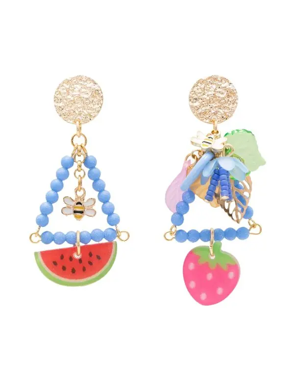 AMIR SLAMA Charm-detail Drop Earrings - Multicolour