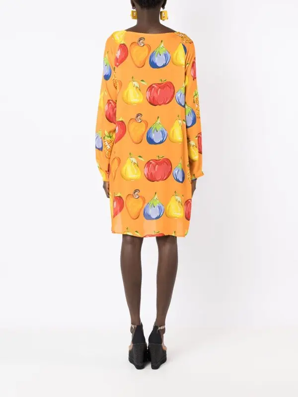 AMIR SLAMA Fruit-print Mini Shift Dress