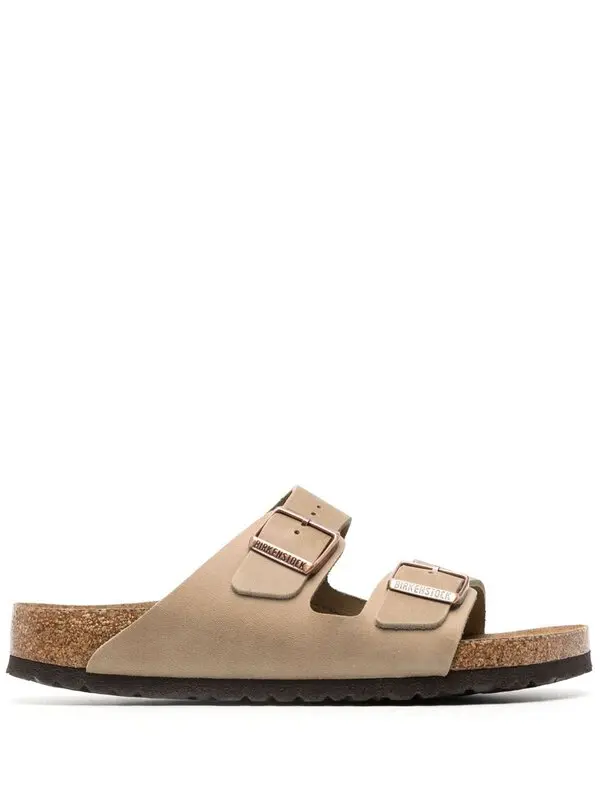 BIRKENSTOCK Arizona Leather Slides - Brown