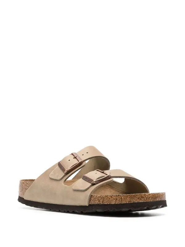 BIRKENSTOCK Arizona Leather Slides - Brown