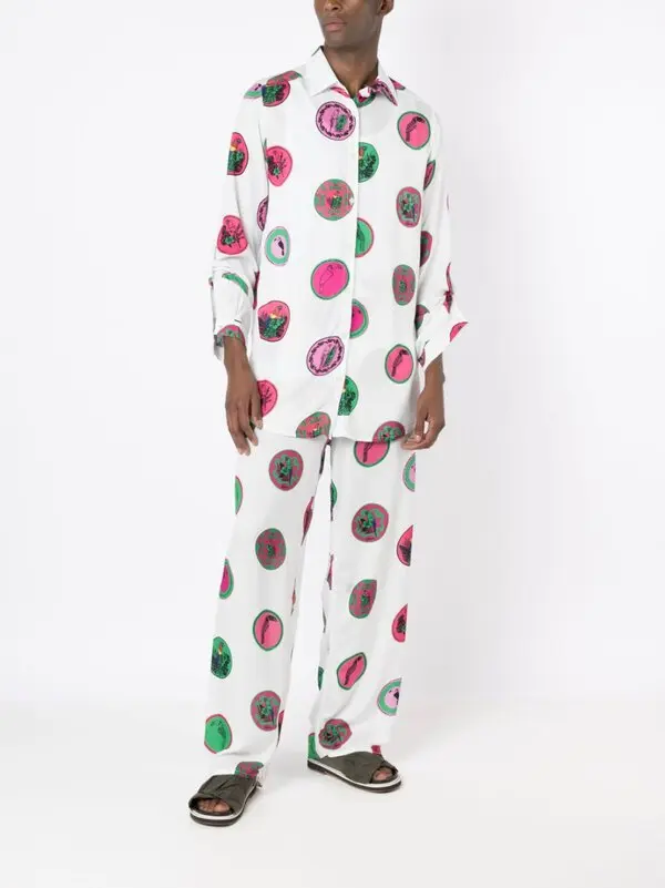 AMIR SLAMA Graphic-print Trousers