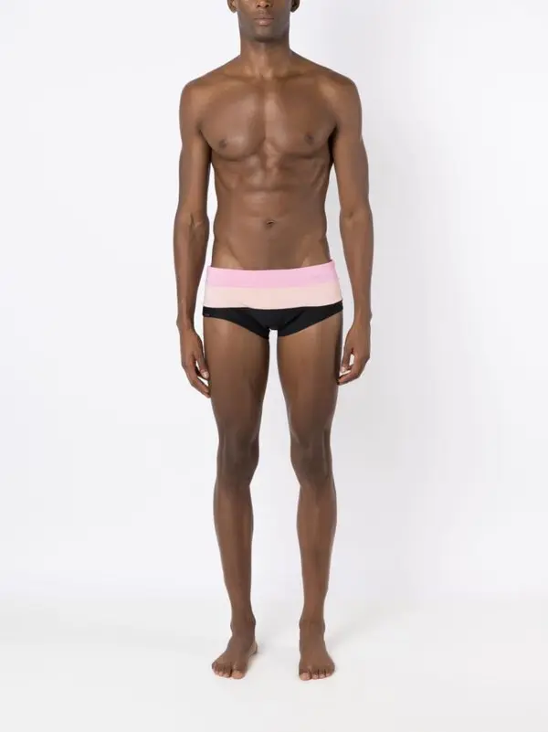 AMIR SLAMA Panelled Swim Trunks - Black