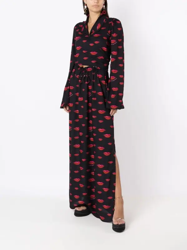 AMIR SLAMA Lips-print Shirt