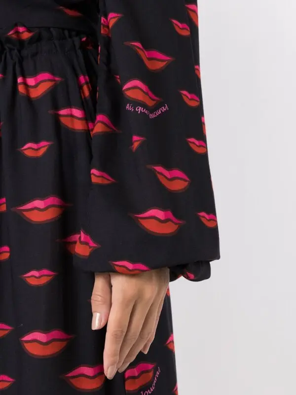 AMIR SLAMA Lips-print Shirt