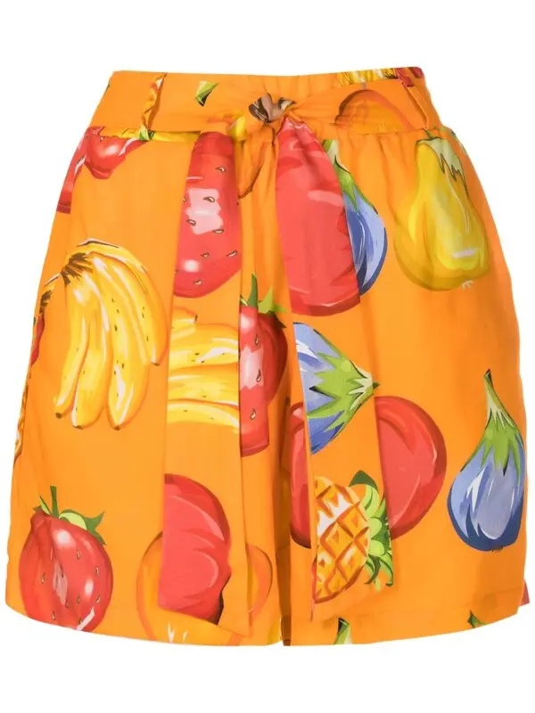AMIR SLAMA Graphic-print Shorts - Orange