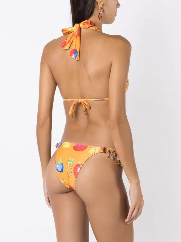 AMIR SLAMA Fruit-print Two-piece Bikini Set