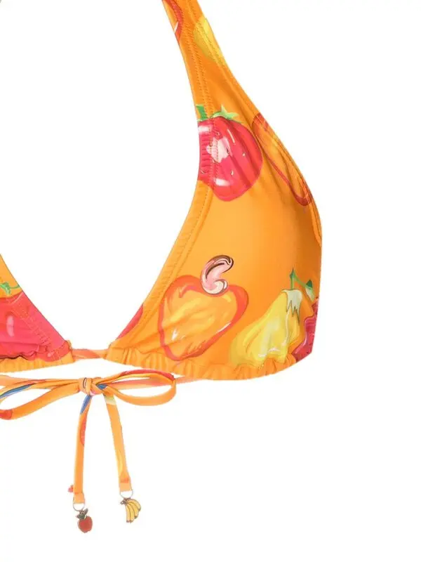 AMIR SLAMA Fruit-print Two-piece Bikini Set