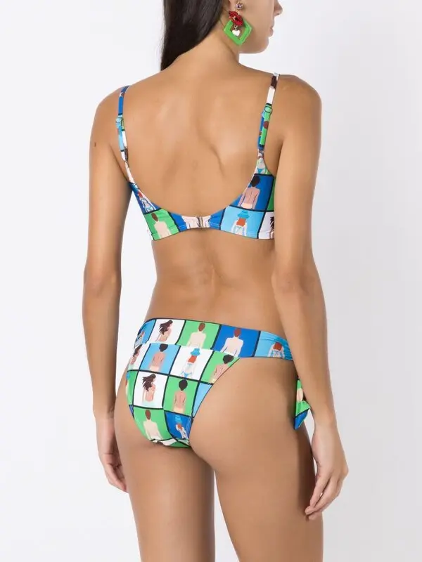 AMIR SLAMA Graphic-print Bikini Set