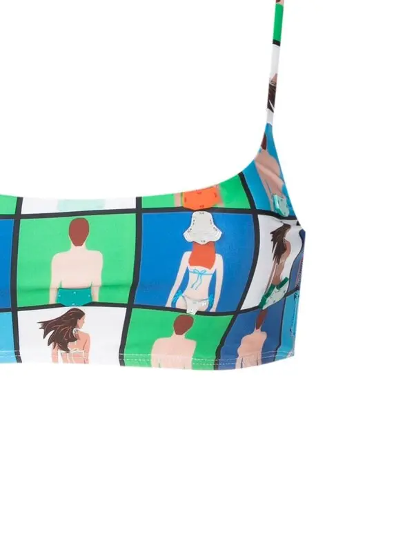 AMIR SLAMA Graphic-print Bikini Set