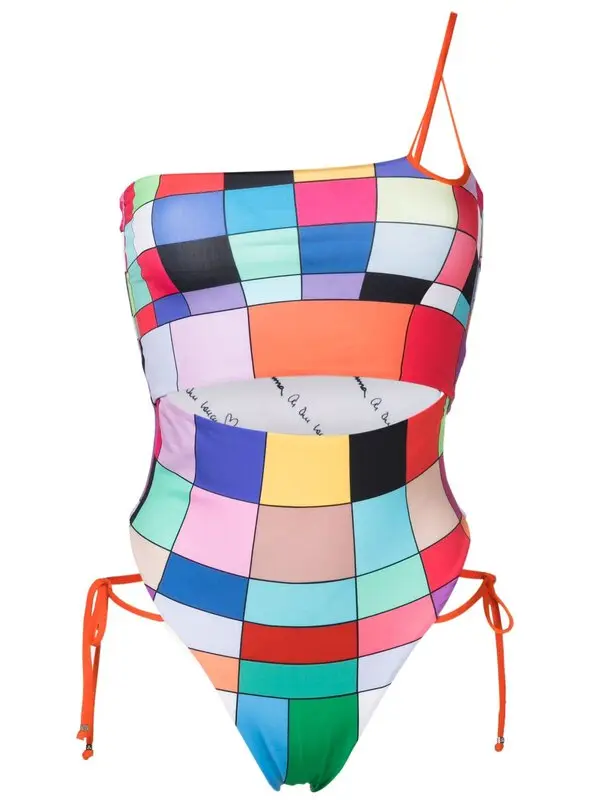 AMIR SLAMA Graphic-print One-piece Swimsuit - Multicolour