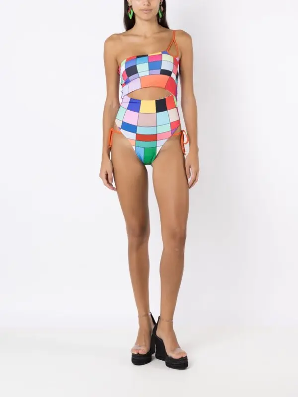 AMIR SLAMA Graphic-print One-piece Swimsuit