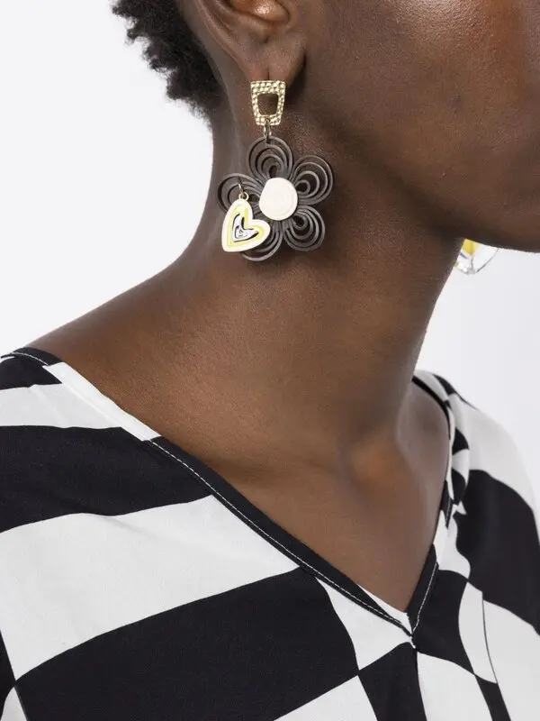 AMIR SLAMA Heart-charm Drop Earrings