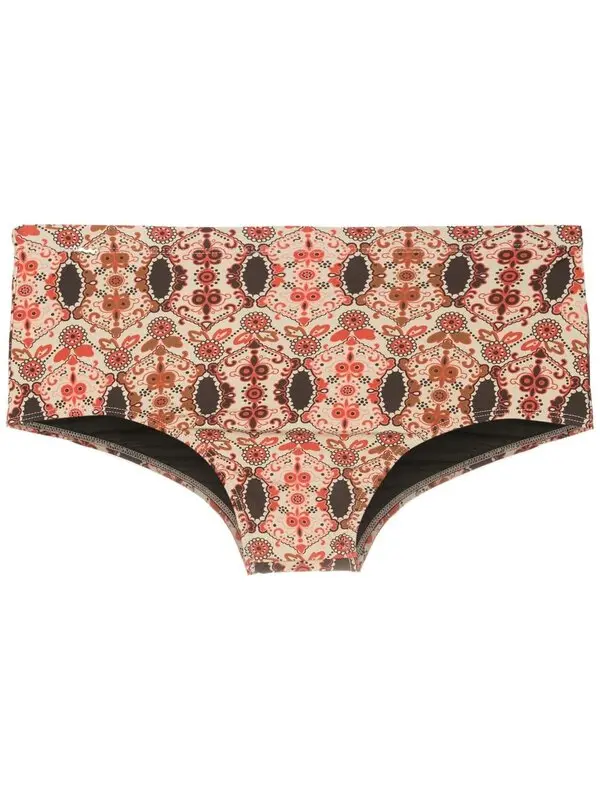 AMIR SLAMA Abstract-print Swim Trunks - Multicolour