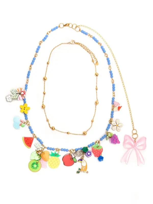 AMIR SLAMA Fruit Charm Layered Necklace