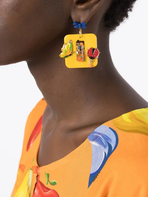 AMIR SLAMA Appliqué-detail Drop Earrings