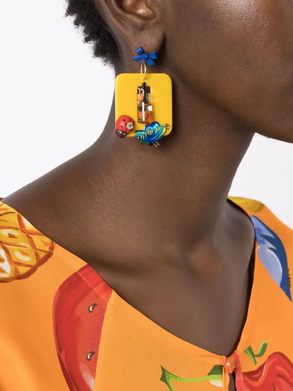 AMIR SLAMA Appliqué-detail Drop Earrings