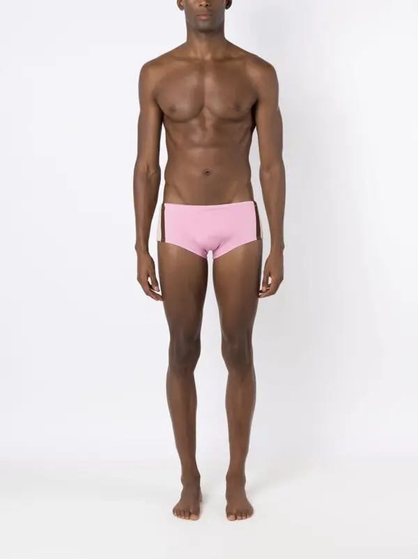AMIR SLAMA Side-stripe Swim Trunks